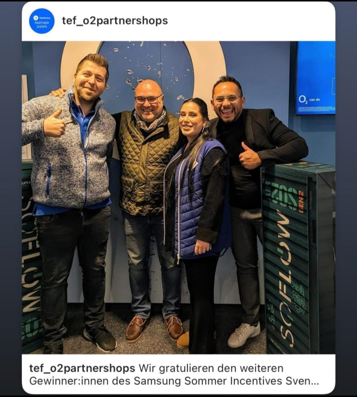 o2 Shop Crailsheim gewinnt Samsung Incentive! – HeTec GmbH